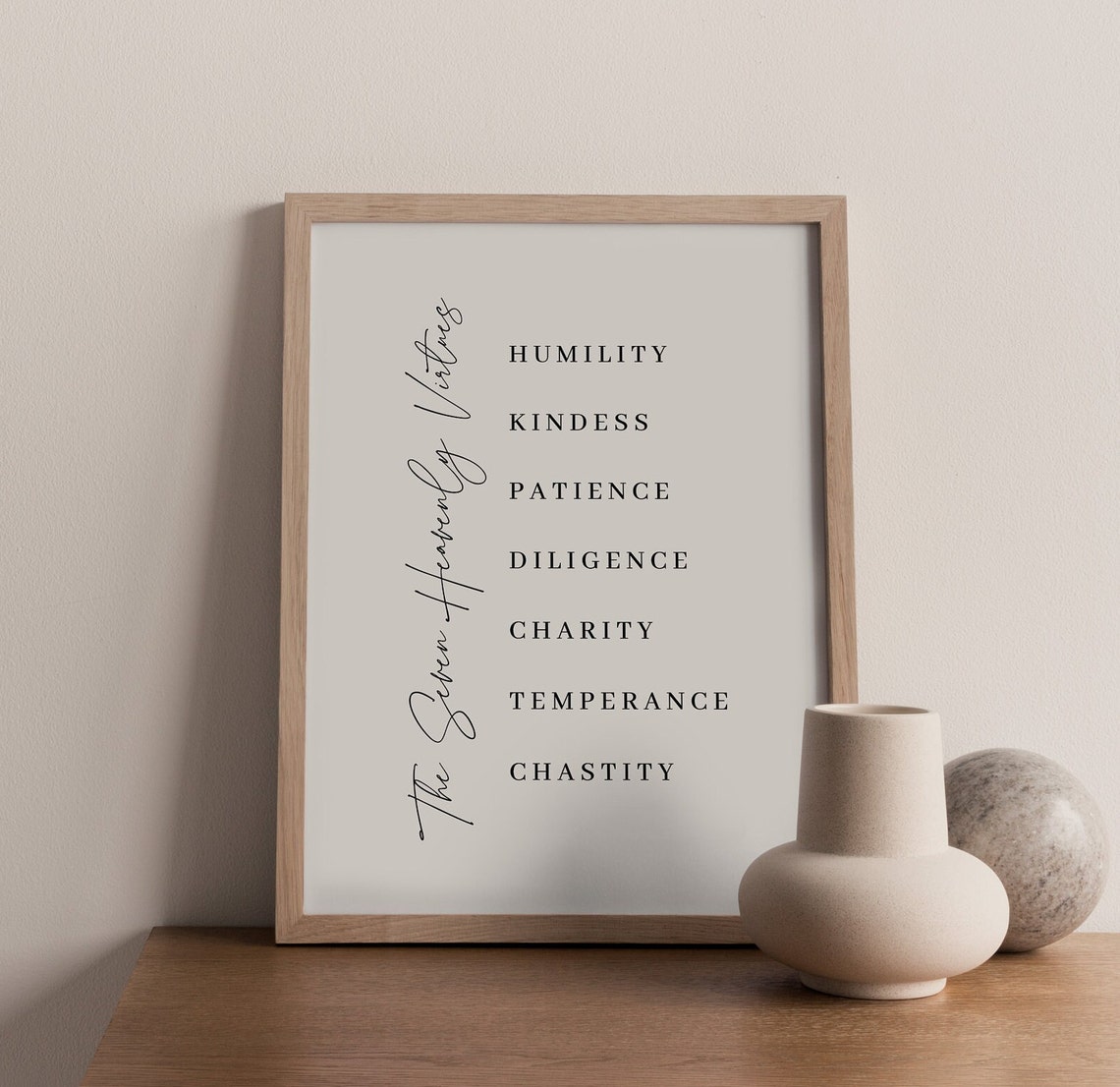 The Seven Heavenly Virtues Wall Art, the Seven Heavenly Virtues ...
