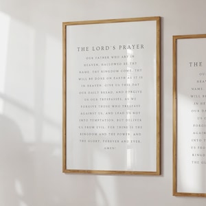 The Lord's Prayer Printable Wall Art, Christian Wall Art, Prayer ...