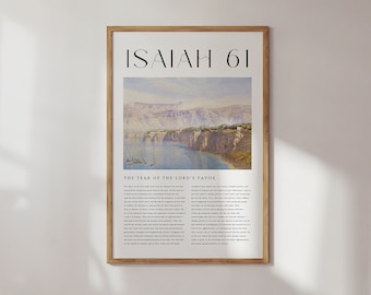 Isaiah 61:1-4 Printable Bible Verse Art Print 8x10 Digital Wall Art ...