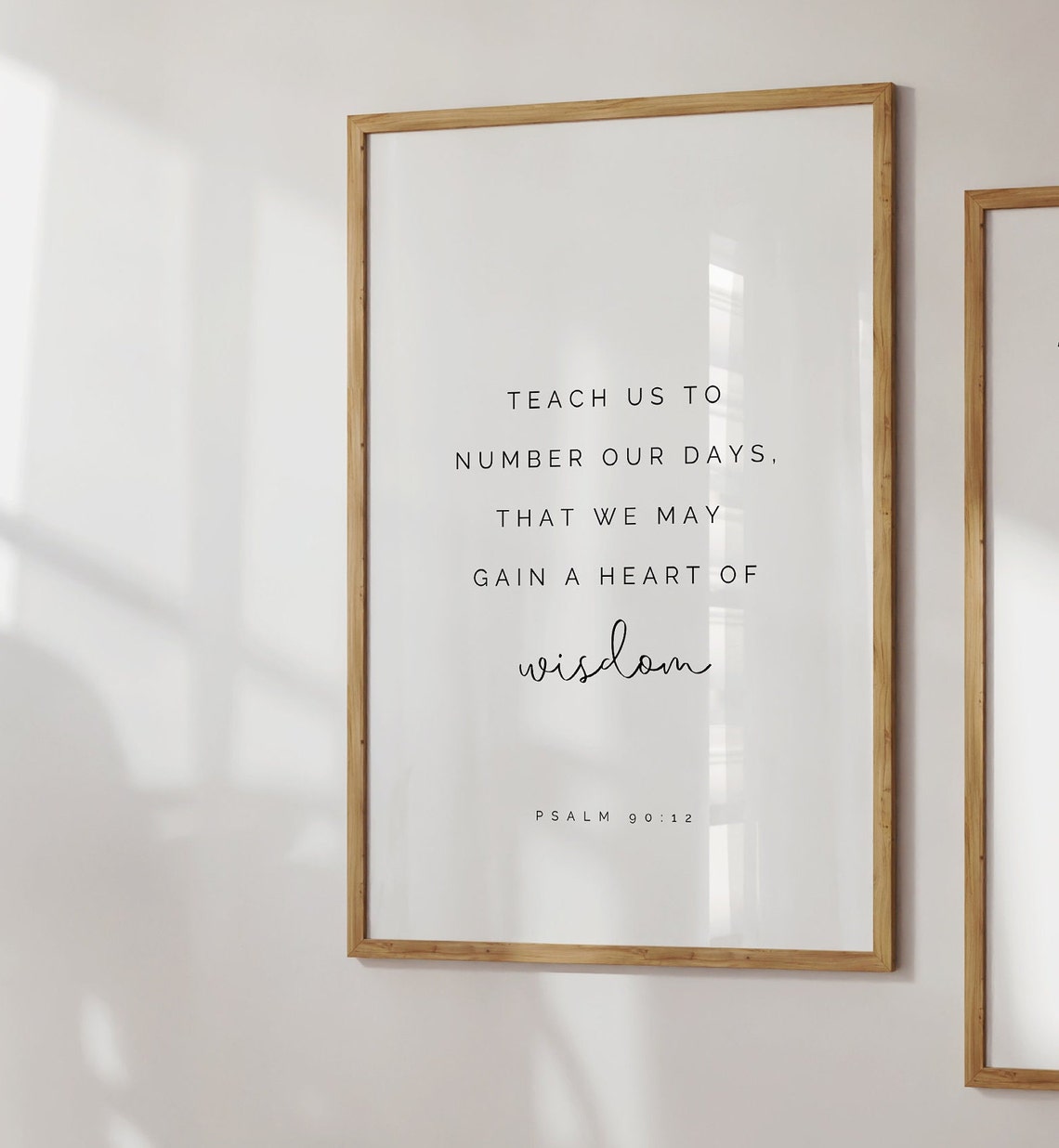 Psalm 90:12, Teach Us to Number Our Days, Bible Verse Printable Wall ...