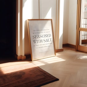 Colossians 4:6, Let Your Conversation Be Always Full of Grace Seasoned ...