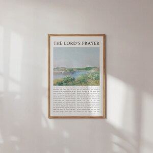 Matthew 6:5-15, the Lord's Prayer Printable, the Lord's Prayer Wall Art ...