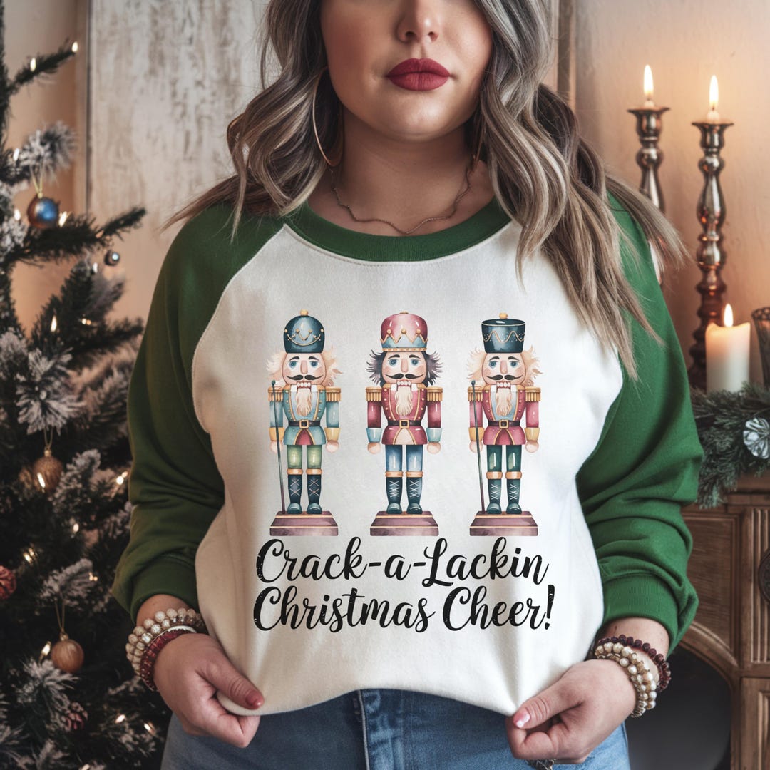 Crack-a-lackin' Christmas Cheer Nutcracker PNG, Muted Jewel Tones ...