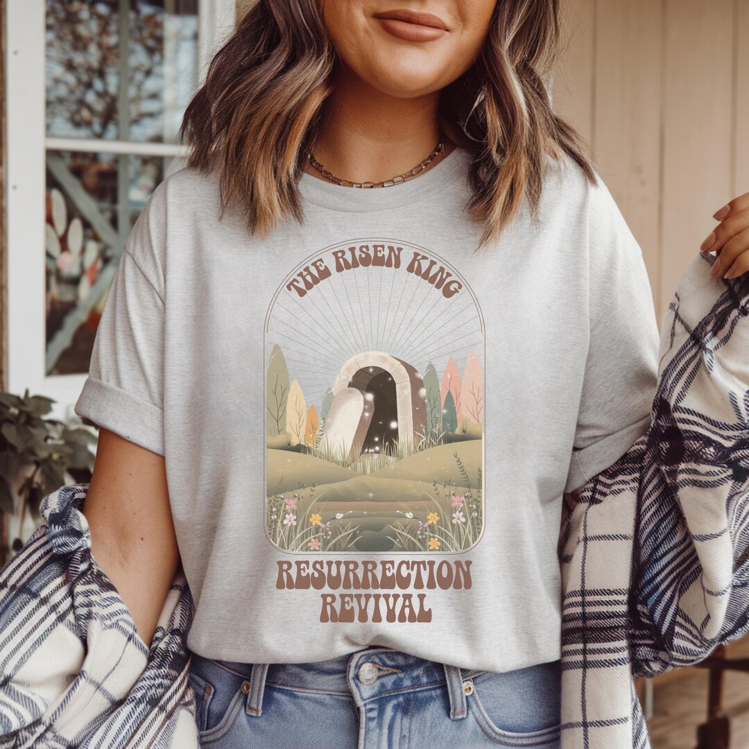 Resurrection Revival PNG | He is Risen Easter Shirt Design | Retro ...