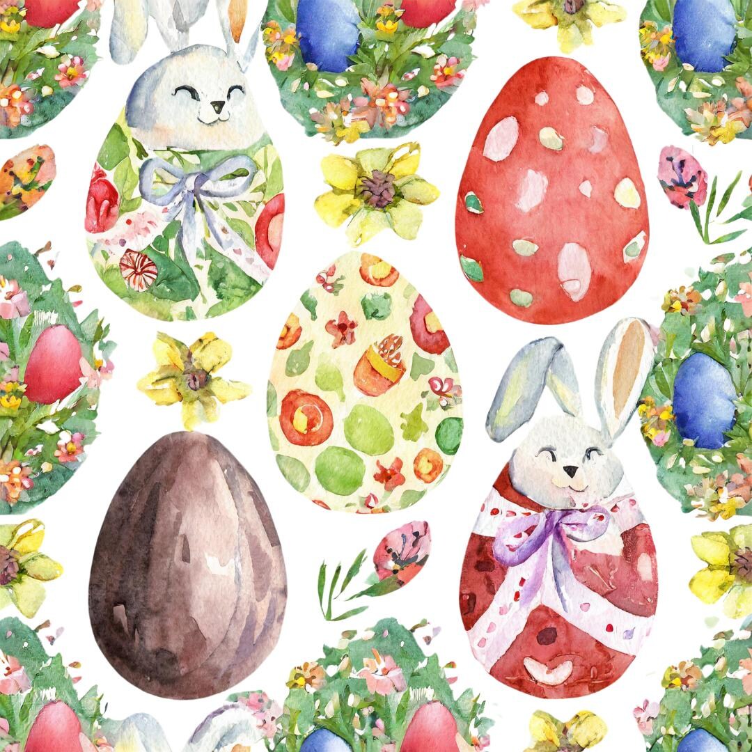 140 Seamless Spring & Easter Tile Patterns | Bright and Pastel PNG ...