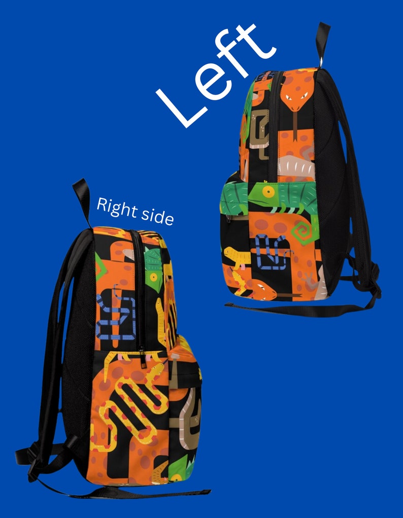 Boys Snakes and Lizards Backpack, Unique Reptiles School Pack, Kids ...