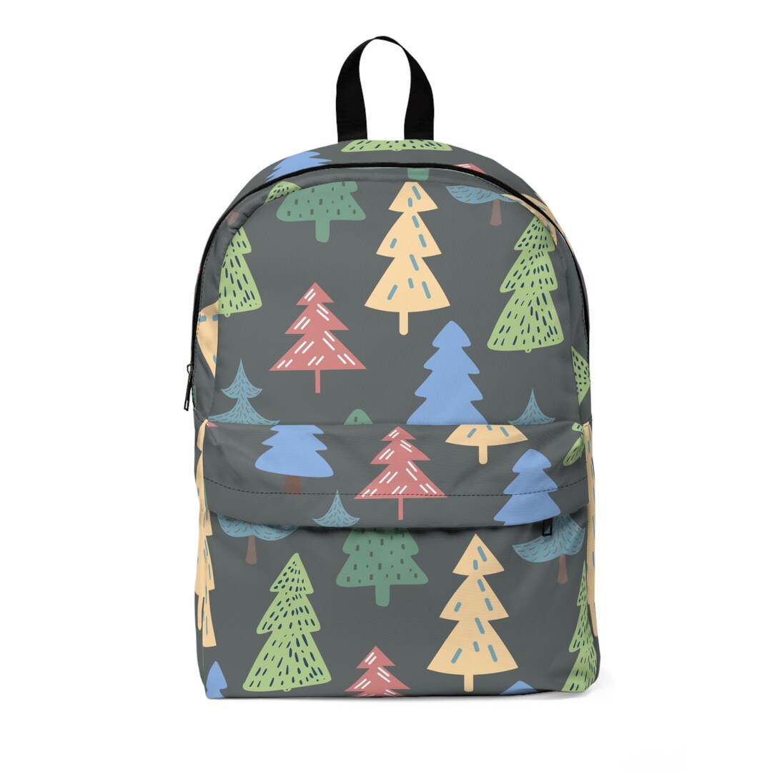 Pine Tree Kids Colorful Backpack, Nature Inspired School Gear Book Bag ...