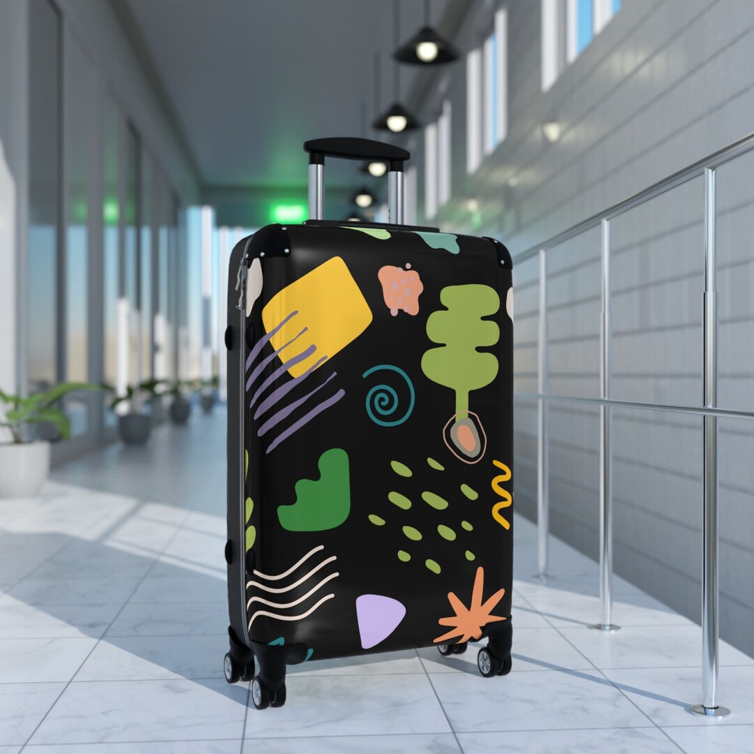 Colorful Kids Hard-shelled Suitcase, Cool Childrens Squiggly Organic ...