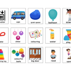 Visual Schedule and Communication Cards Bundle (choice Board, First ...