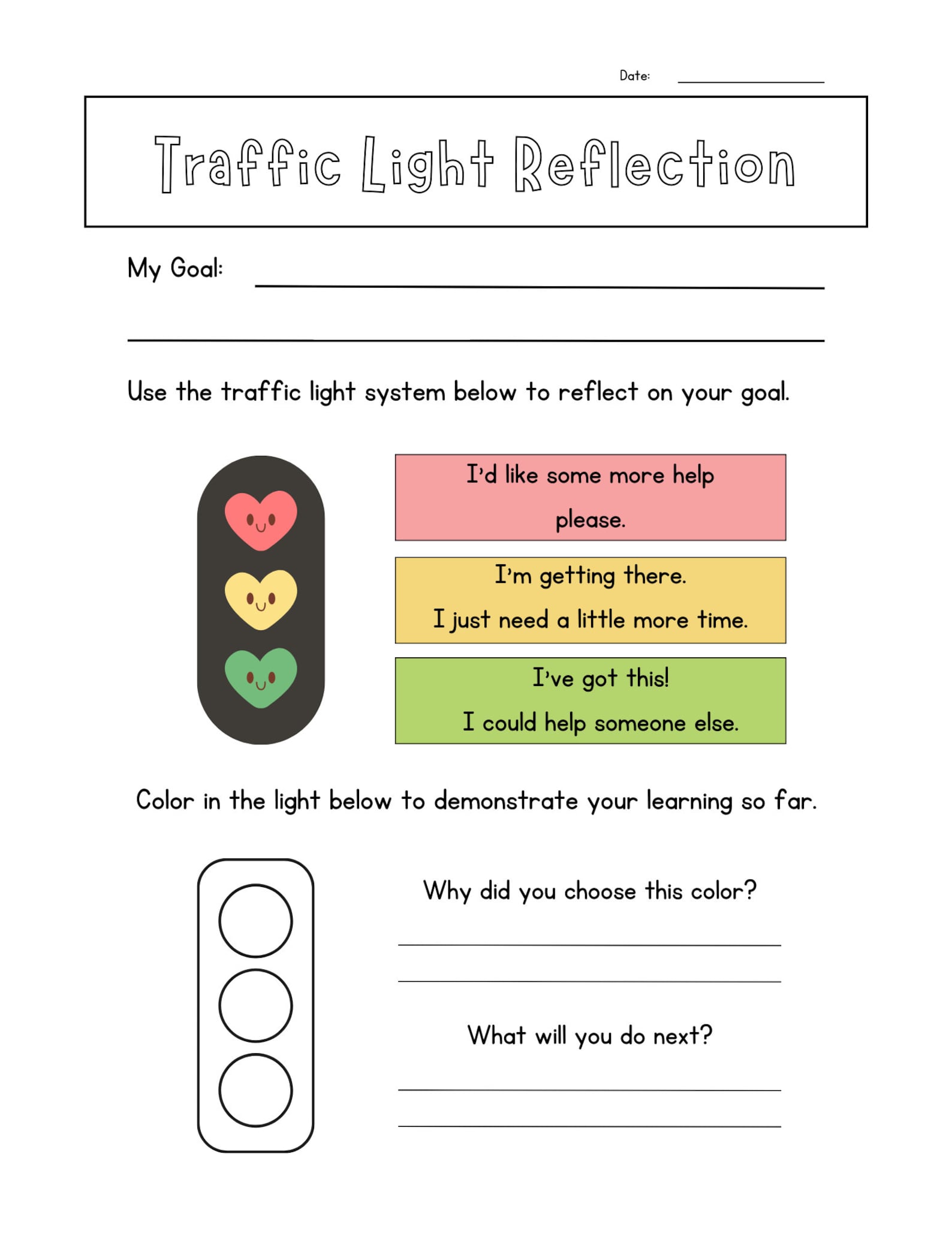 Student Wellbeing Check-in & Reflection Bundle (visuals, Emojis ...