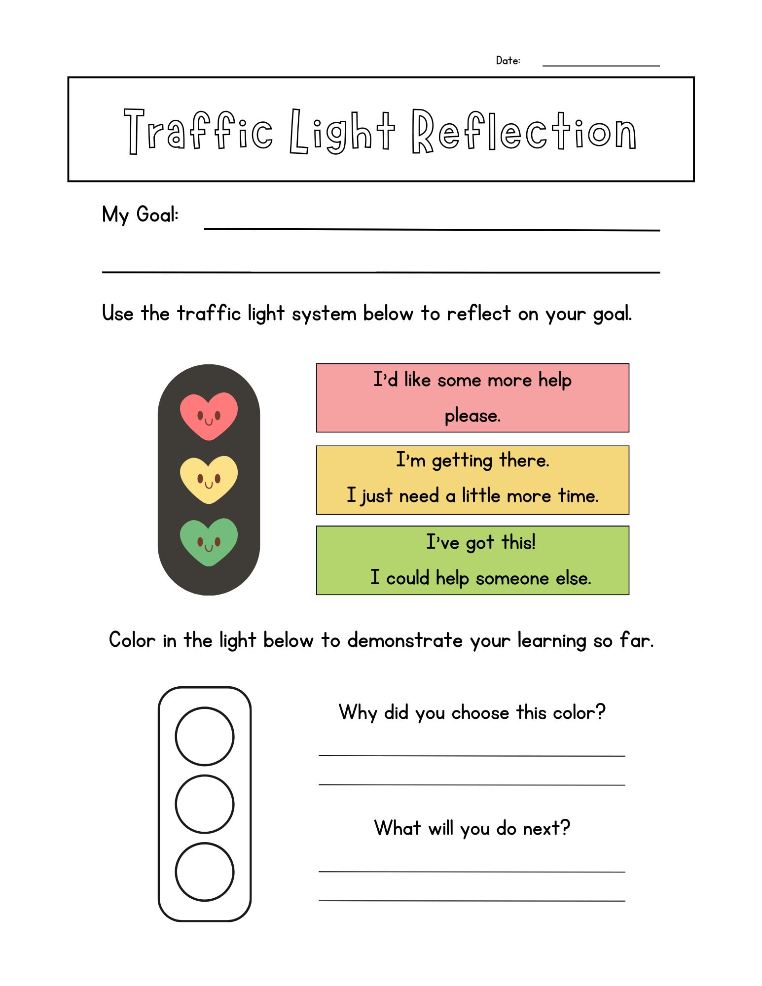 Student Wellbeing Check-in & Reflection Bundle (visuals, Emojis ...