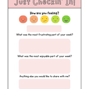 Student Wellbeing Check-in & Reflection Bundle (visuals, Emojis ...