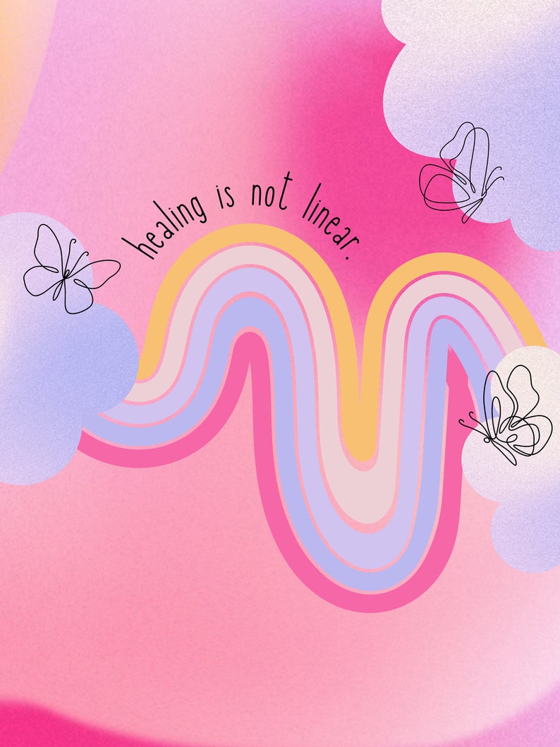 Healing is Not Linear Printable Poster - Etsy