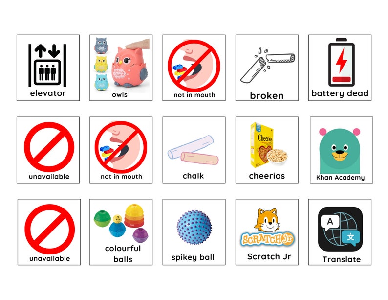 Visual Schedule and Communication Cards Bundle (choice Board, First ...