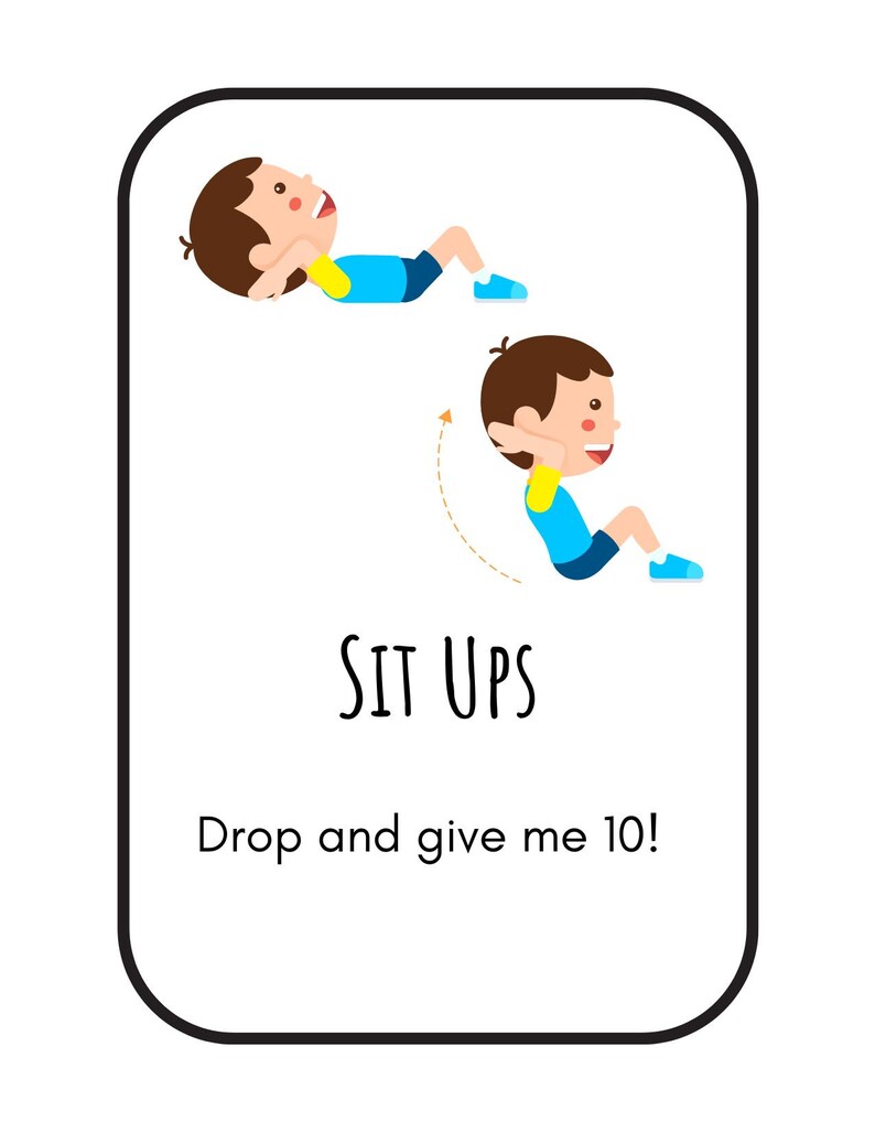 Body Break / Movement Card Set (25 Cards, Printable Digital Download ...