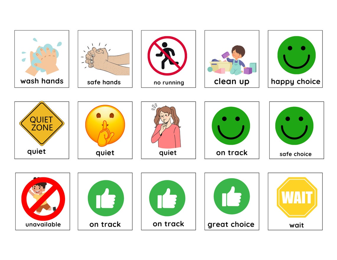 Visual Schedule and Communication Cards Bundle (choice Board, First ...