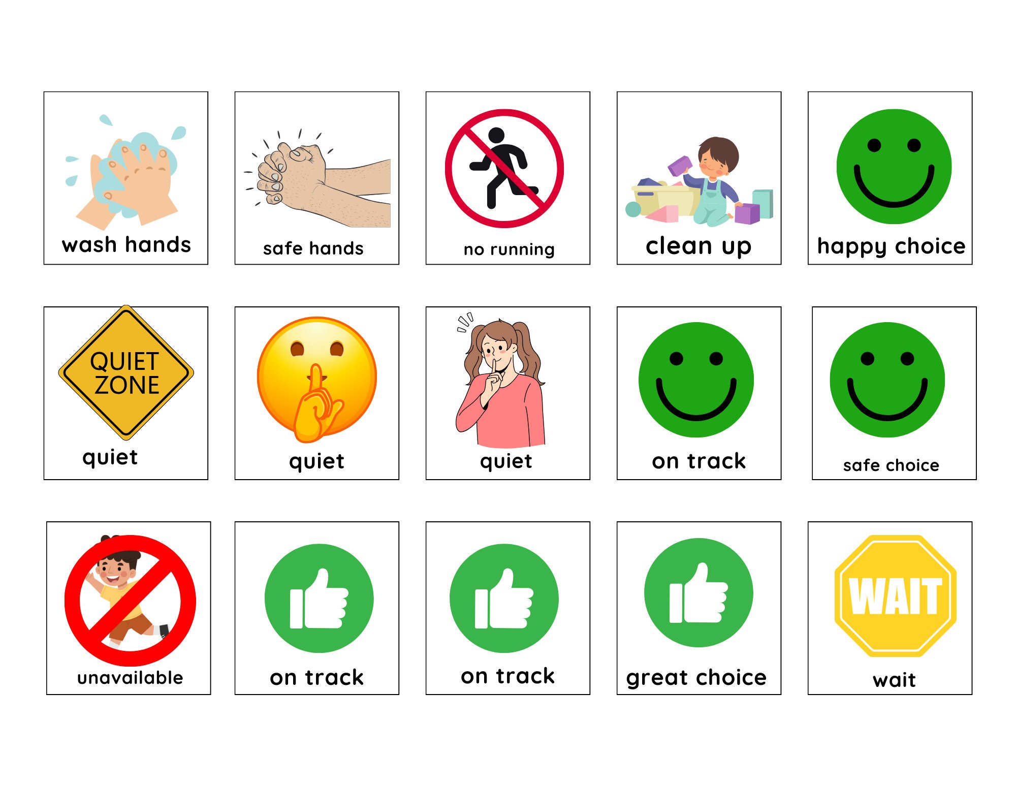 Visual Schedule and Communication Cards Bundle (choice Board, First ...