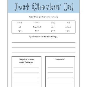 Student Wellbeing Check-in & Reflection Bundle (visuals, Emojis ...