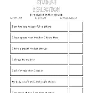 Student Wellbeing Check-in & Reflection Bundle (visuals, Emojis ...