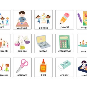 Visual Schedule and Communication Cards Bundle (choice Board, First ...