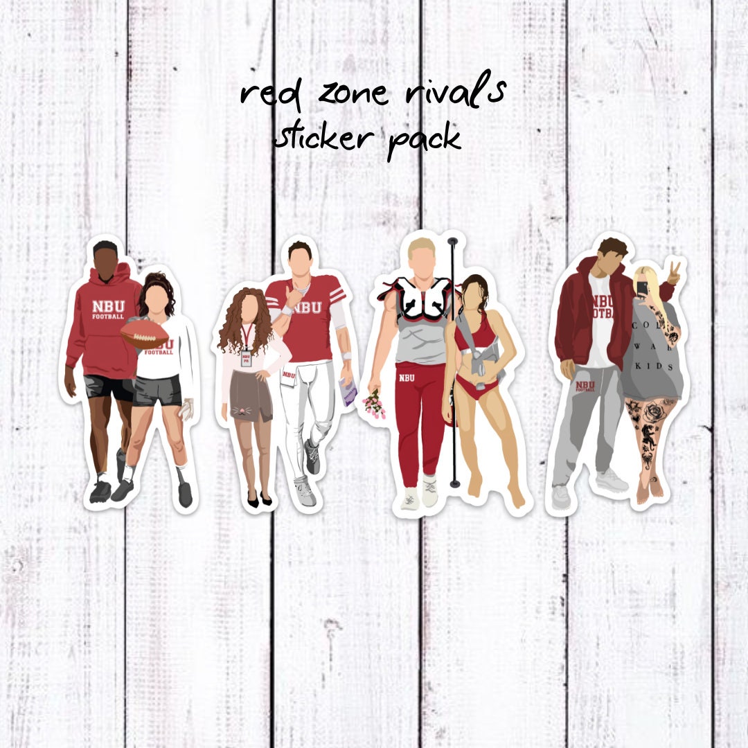 Red Zone Rivals Sticker Pack | Kandi Steiner - Etsy