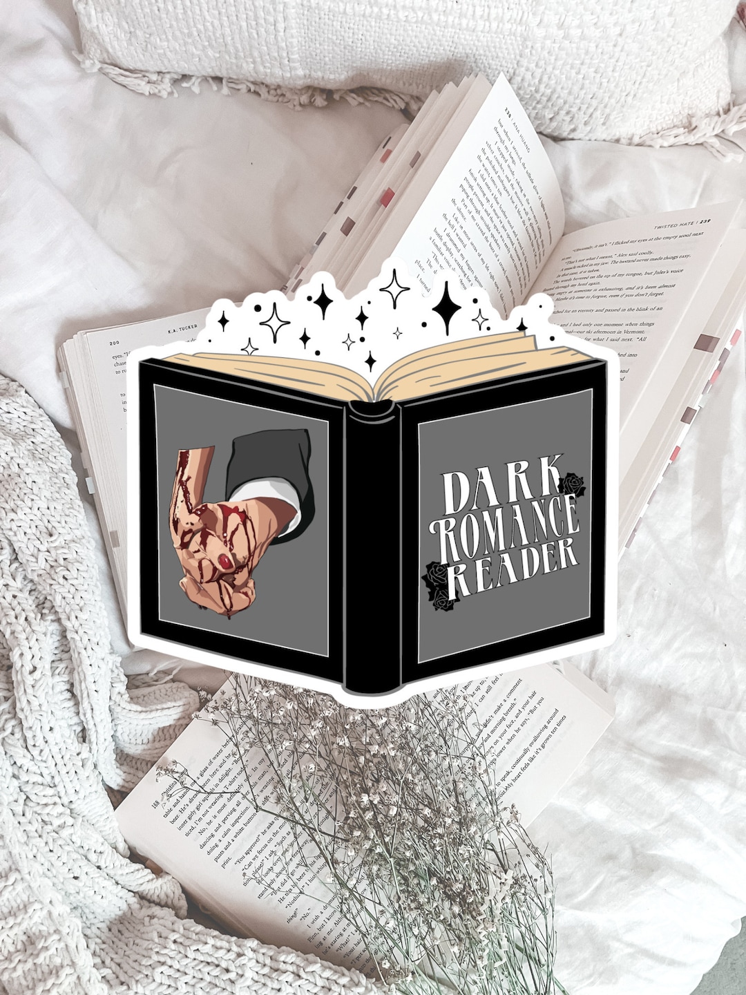 Dark Romance Reader Sticker Spicy Books Booktok Dark Romance Books - Etsy