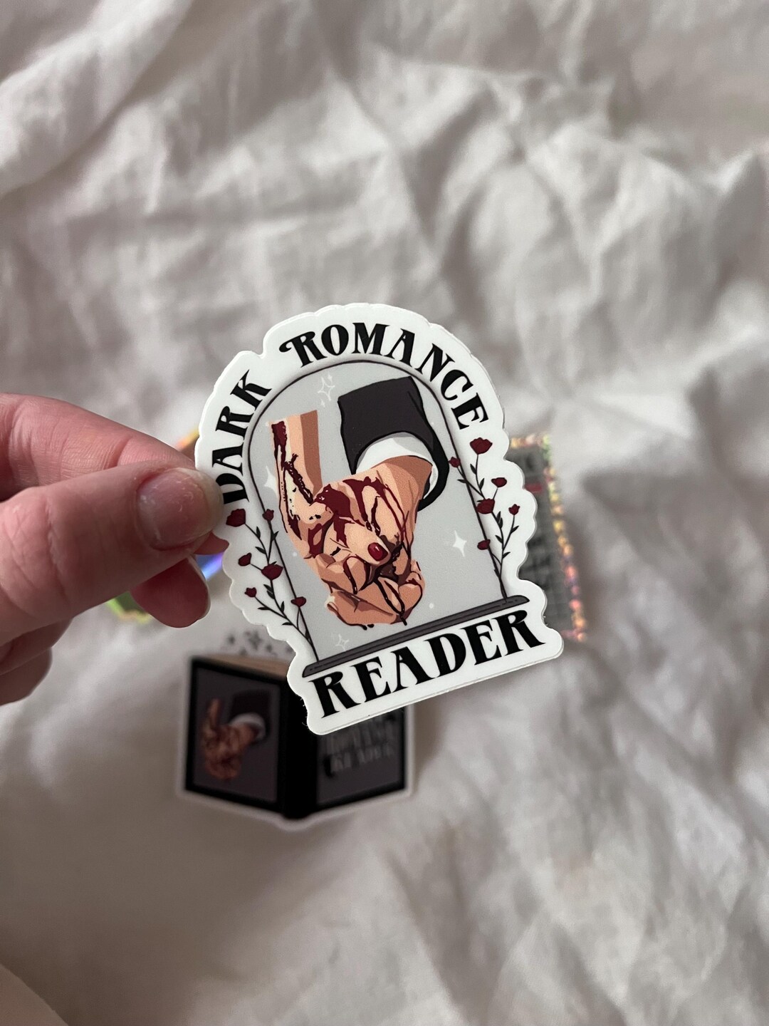 Dark Romance Reader Sticker - Etsy