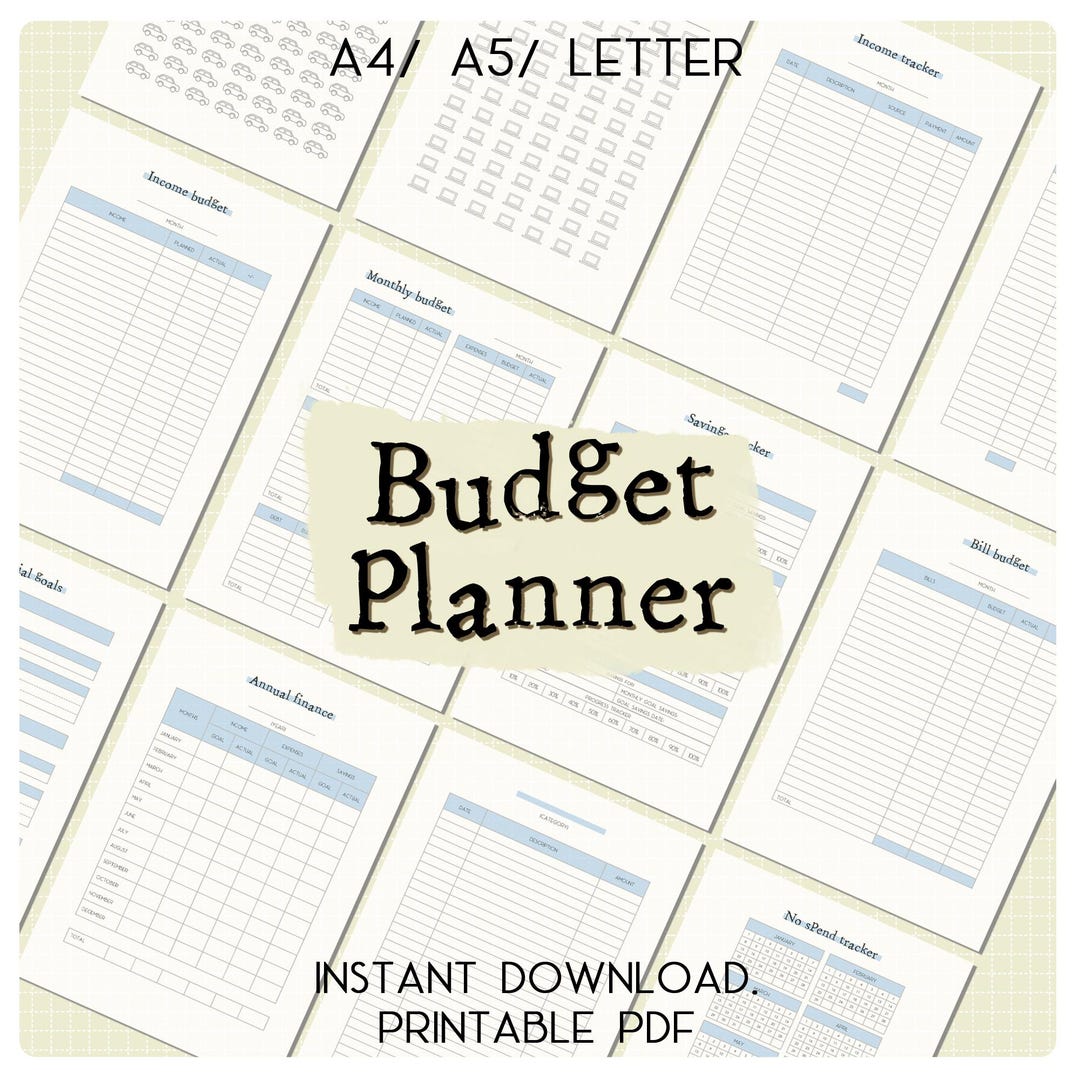 Budget Planner Bundle, Printable Budget Planner, Finance Planner Weekly ...