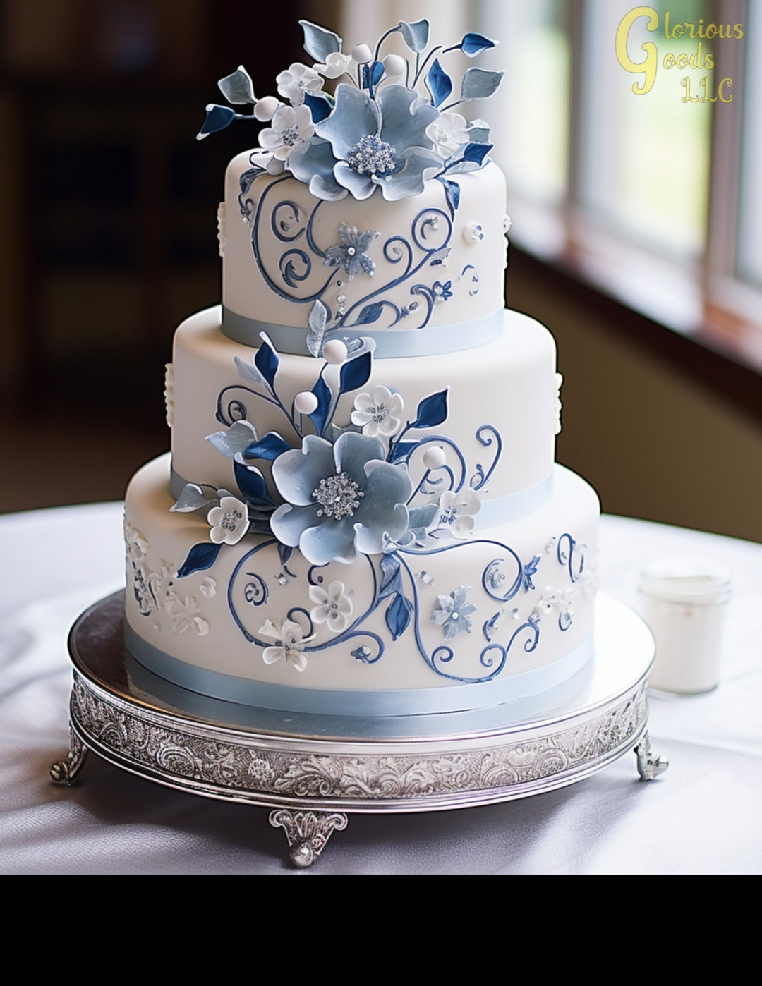 4 A.I. Blue Wedding Cakes - Etsy