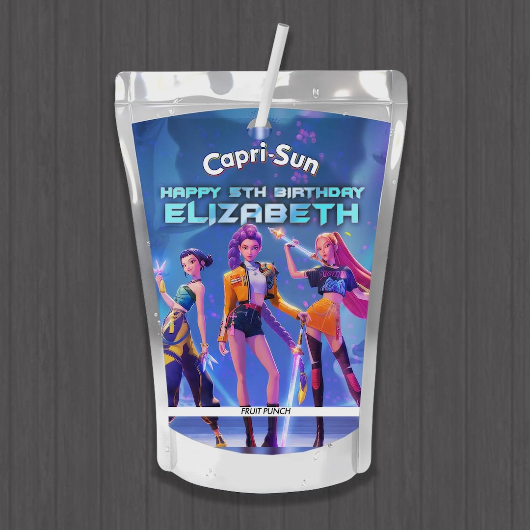 Personalized Kpop Demon Hunters Capri Sun Juice Pouch Labels Party ...