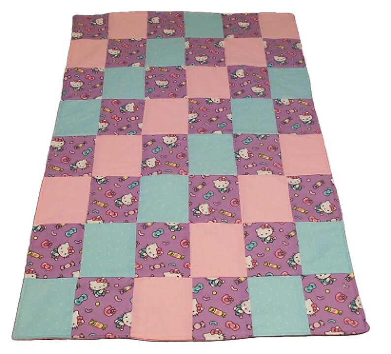 Hello Kitty Aqua Nursery Crib Quilt Set of 2 - Etsy