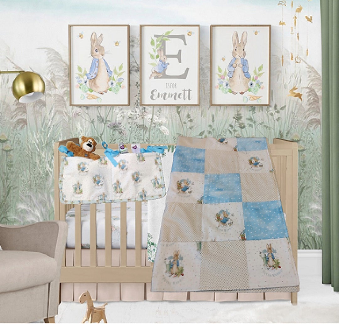 Peter Rabbit White Crib Quilt Set of 2 - Etsy