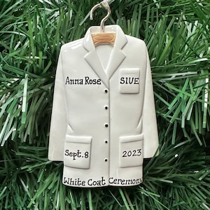 White Lab Coat Personalized Christmas Ornament- Nurse, RN, Lab ...