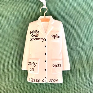 White Lab Coat Personalized Christmas Ornament- Nurse, RN, Lab ...