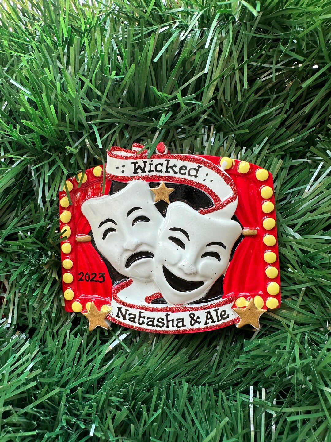 Drama Theater Masks Broadway Show Personalized Christmas Ornament ...