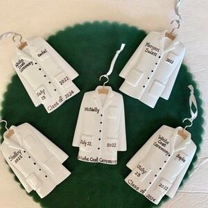 White Lab Coat Personalized Christmas Ornament- Nurse, RN, Lab ...