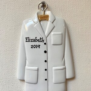 White Lab Coat Personalized Christmas Ornament- Nurse, RN, Lab ...