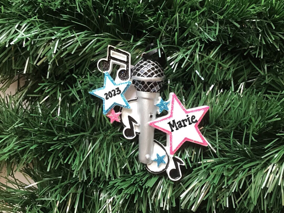 Karaoke Microphone Personalized Orchestra Christmas Ornament Musicians ...
