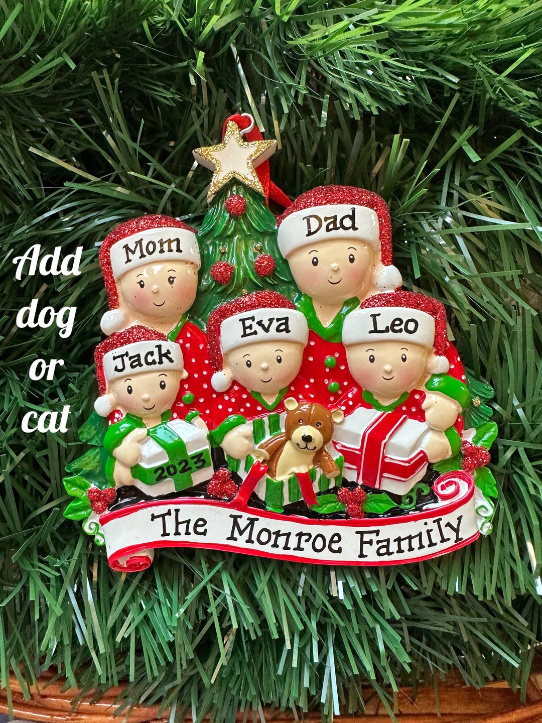 5 People Pajama Party- Pajama Family of Five - Personalized Christmas ...
