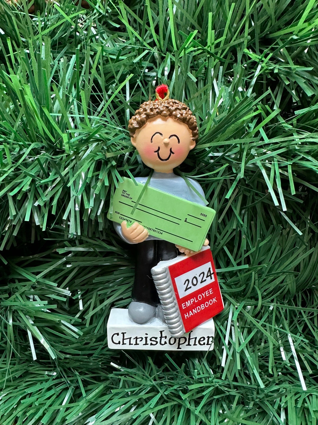 First Paycheck First Job New Job Boy Personalized Christmas Ornament - Etsy