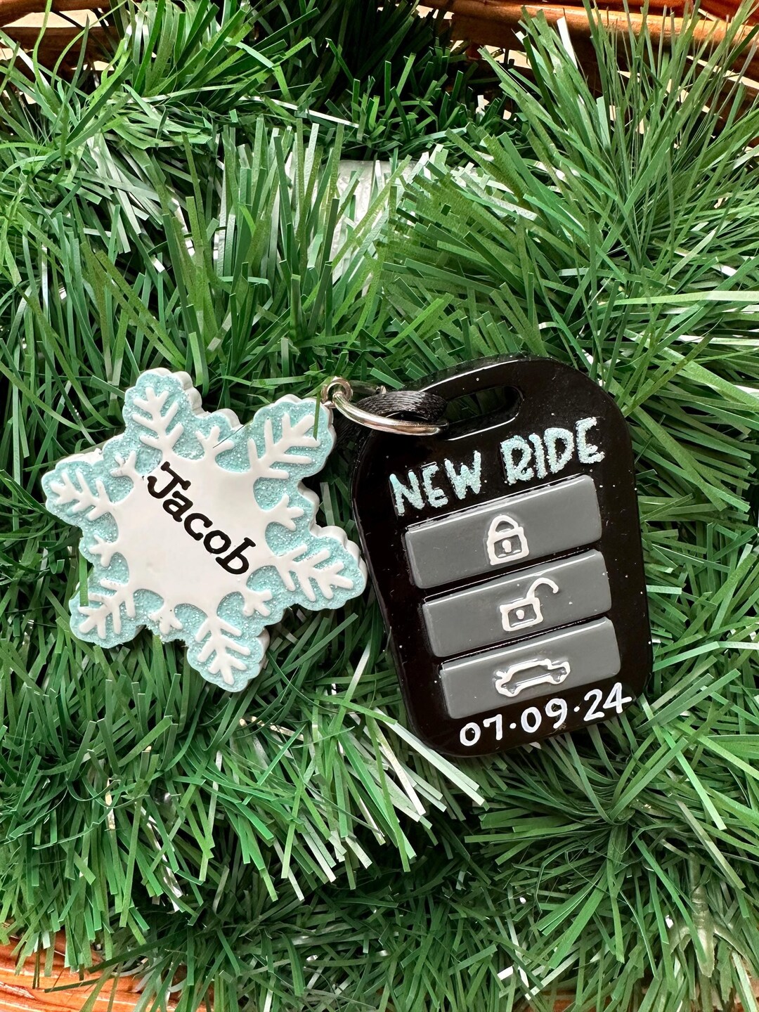 New Car Keys-fob-personalized Christmas Ornament- New Driver- First Car ...