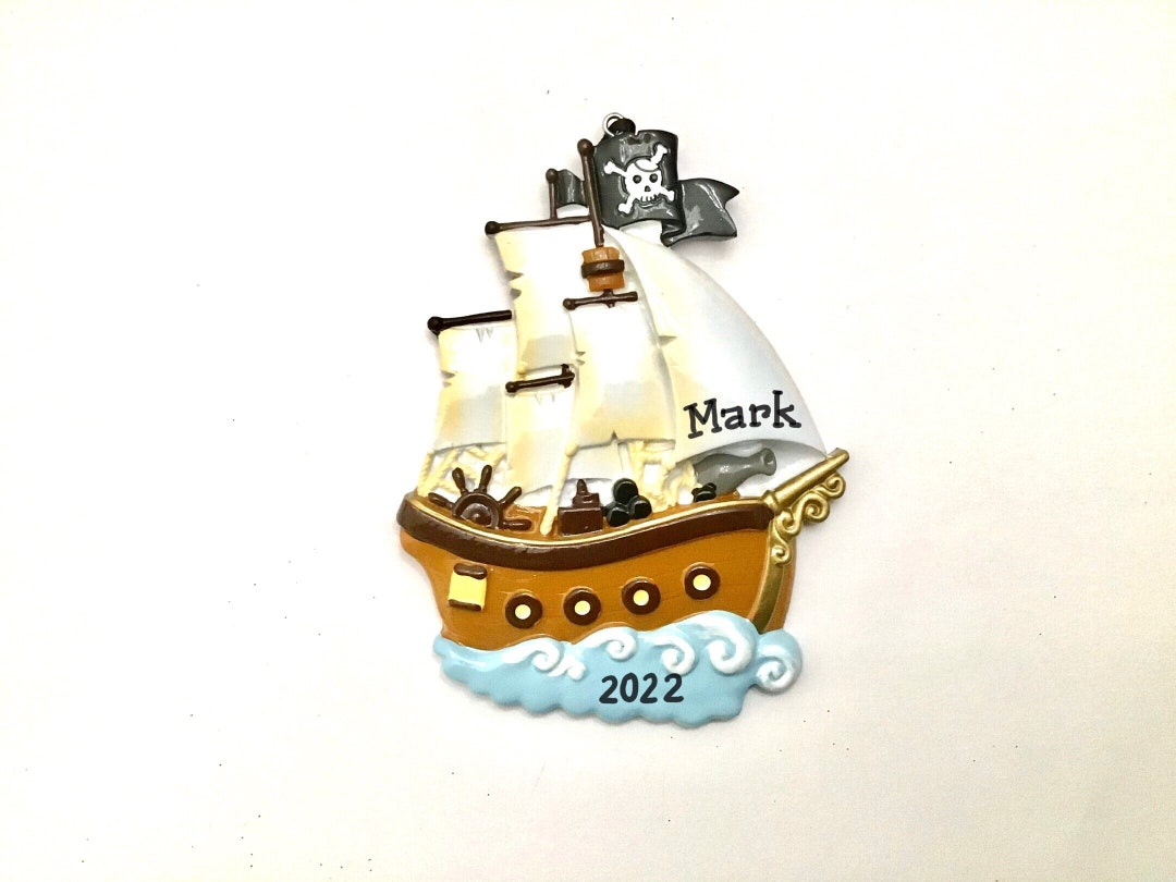 Pirate Ship - Thugs of the Sea, Skull and Bones- Personalized Christmas ...
