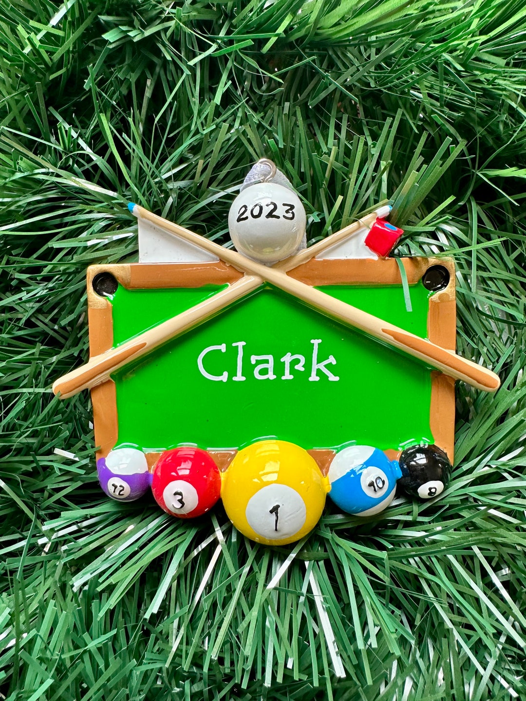Billiards - Pool Table -personalized Christmas Ornament - Pool Hall ...