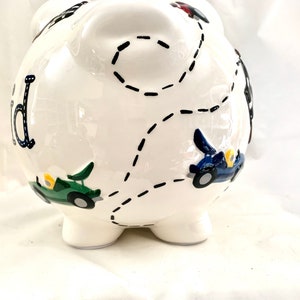 Personalized Large Piggy Bank Race Cars , Big Boys-baby's 1st Christmas ...