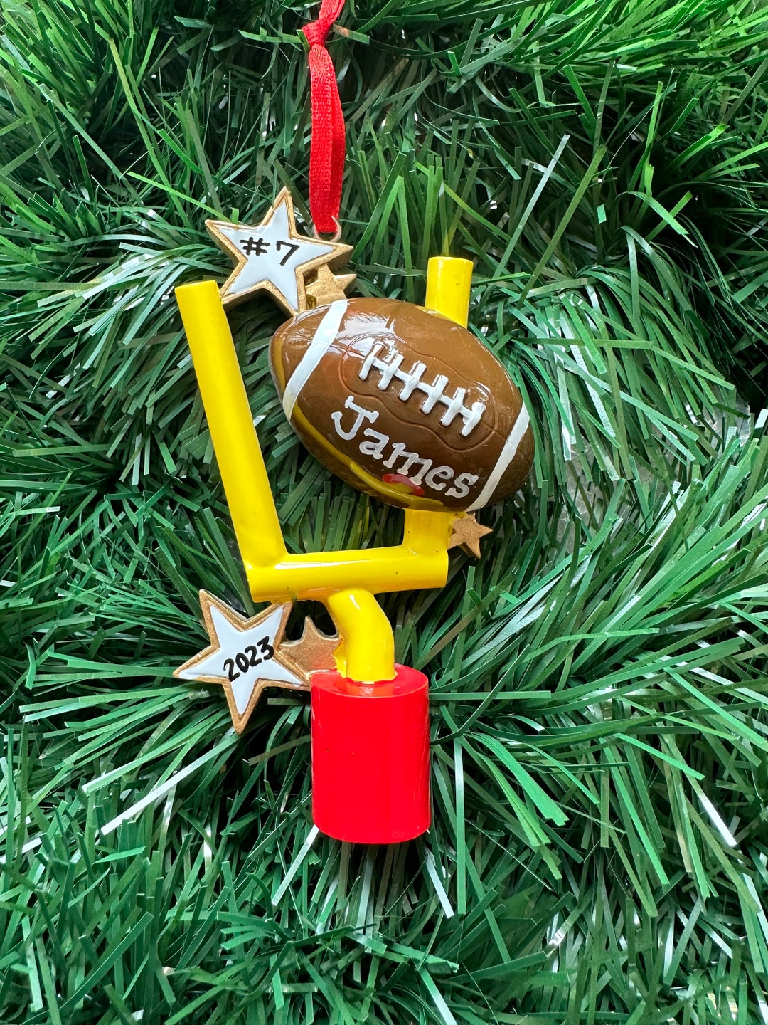Football -goal Post- Game -sport Personalized Christmas Ornament Team ...