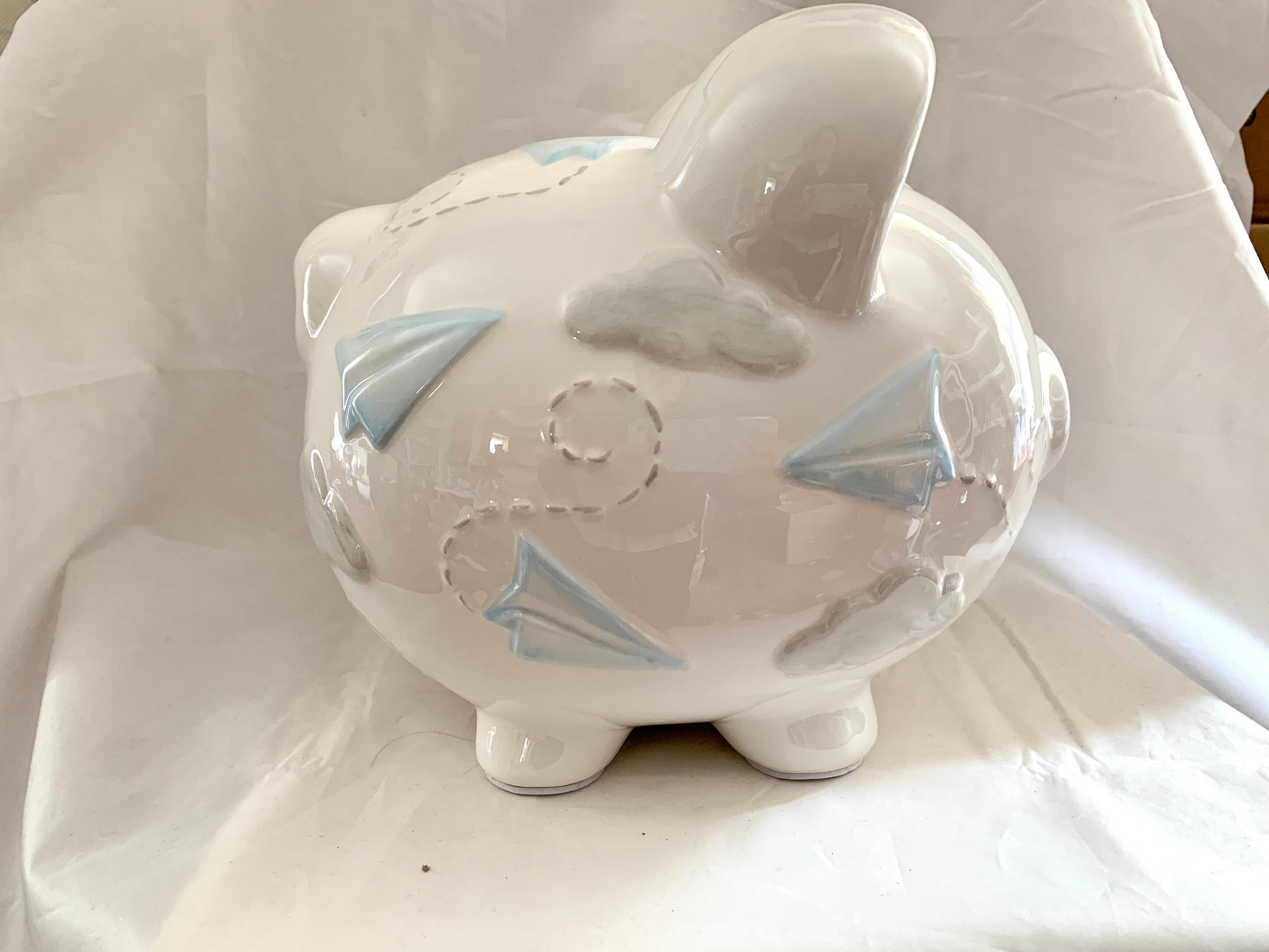 Paper Airplanes Personalized Large Hand Painted Piggy Bank - Etsy