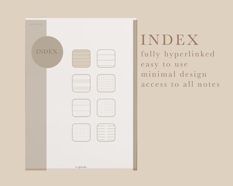 Minimalist Goodnotes Digital Notebook | Goodnotes Notebook With Tabs ...