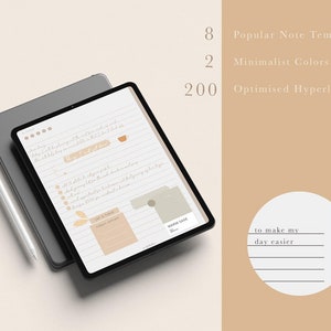 Minimalist Goodnotes Digital Notebook | Goodnotes Notebook With Tabs ...