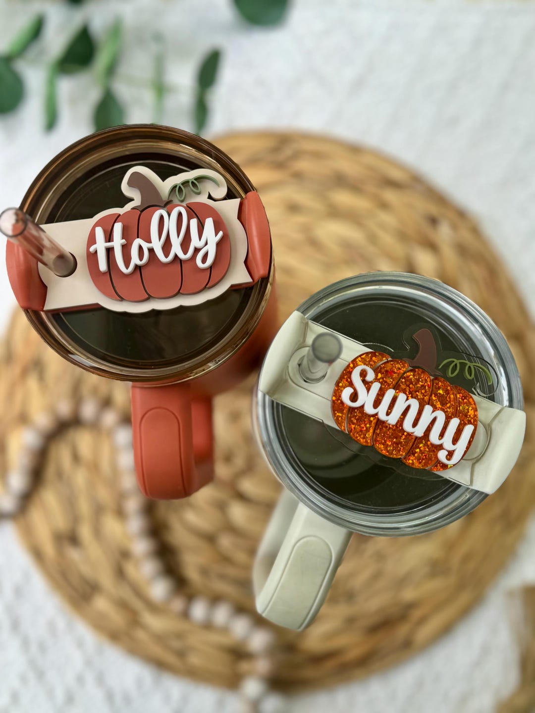 Pumpkin Cup Topper for Stanley Cup Topper Name Plate for Stanley Cup ...