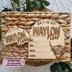 Birth Announcement | Baby Birth Stats Board | Baby Name Announcement ...